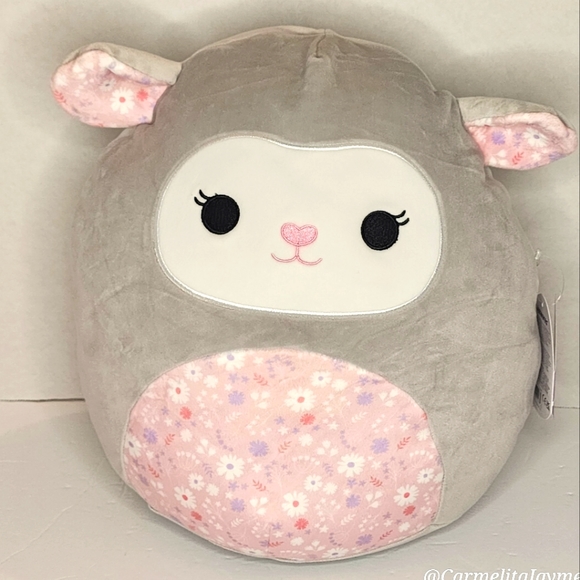 Squishmallows | Toys | Elea Gray Lamb Pink Purple Flower Belly Easter ...